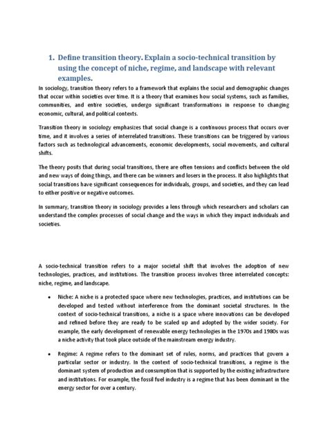 Define Transition Theory Pdf Innovation Sustainability