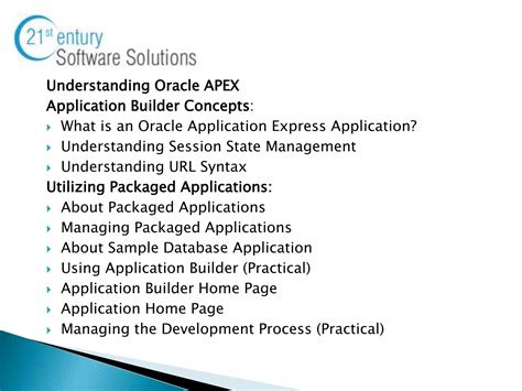 Oracle Apex Training Ppt