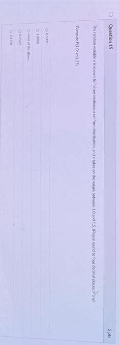 Solved The Radom Variable X Is Known To Folow Continuous