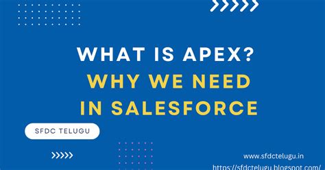 what is apex why we need in salesforce