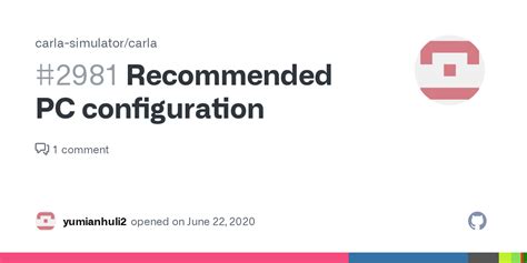 Recommended Pc Configuration · Issue 2981 · Carla Simulatorcarla · Github