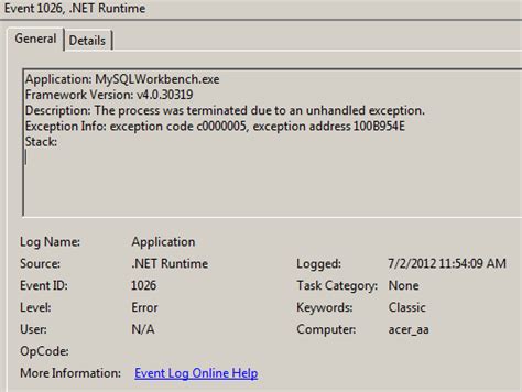 Event Id 1000 Faulting Application Lightinglasopa