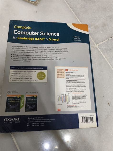 Oxford Cambridge Igcse Complete Computer Science Textbook Hobbies