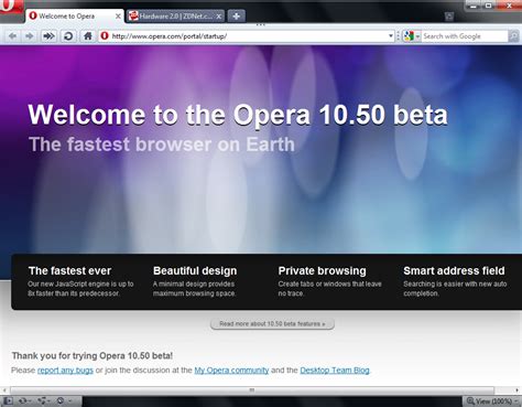 Opera 10 50 Beta First Look TechRepublic