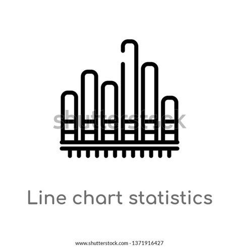 Outline Line Chart Statistics Vector Icon Stock Vector Royalty Free 1371916427 Shutterstock