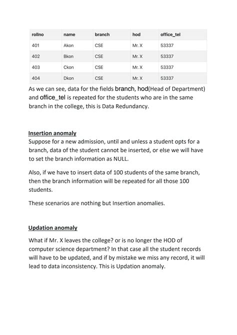 Solution Data Analysis And Normalization Type Dbms Visualization With