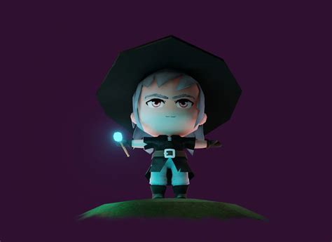 Mage Chibi Rigged 3d Model Flippednormals