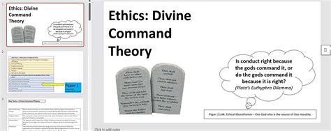 Divine Command Theory A Level Religious Ethics