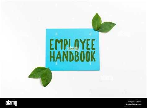 Hand Writing Sign Employee Handbookdocument That Contains An Operating Procedures Of Company