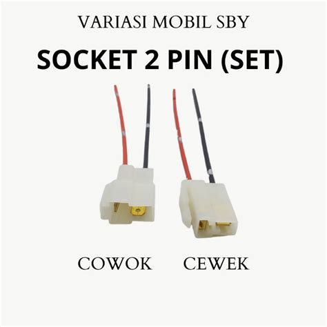Jual Soket Konektor Kabel Pin Socket Sambung Mobil Motor Kabel Bintik Shopee Indonesia