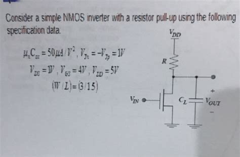 Solved Consider A Simple Nmos Inverter With A Resistor
