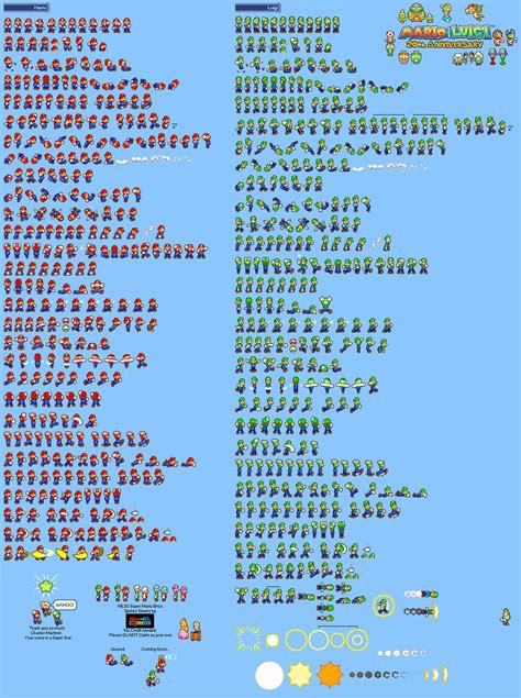 Mlss Super Mario Bros Sprites Sheet By Pixel9bit On Deviantart