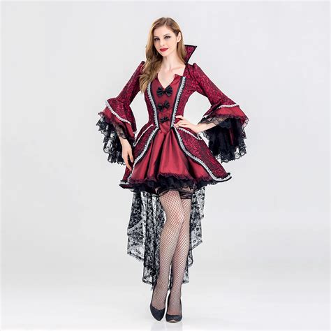 Extravagant Gothic Sexy Costume Halloween Dress Sexy Witch Vampire Costume Women Masquerade
