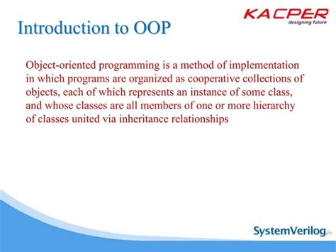 System Verilog Oops Concepts Pdf