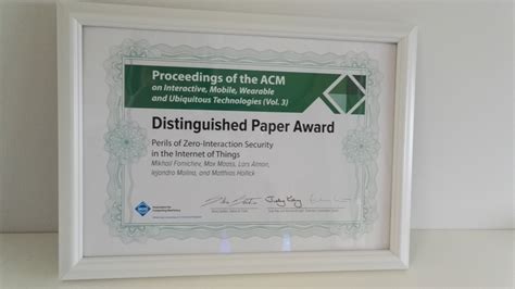 We Won The Distinguished Paper Award At Acm Ubicomp Imwut 2020 Secure