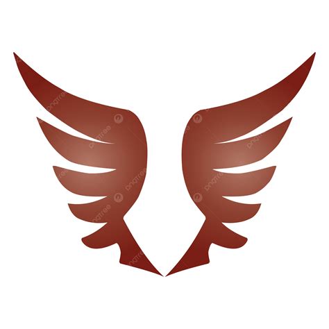 Bird Wings Logo In Red Color Vector Wing Templates Angel Wing Logo