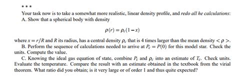 Solved Consider A Star With Mass M And Radius R We Are