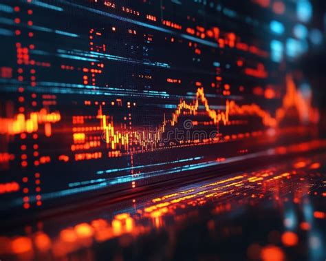 Dynamic Data Visualization In Vibrant Colors Stock Image Image Of