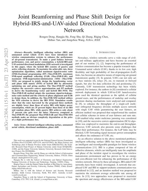 Joint Beamforming And Phase Shift Design For Hybrid Irs And Uav Aided Directional Modulation