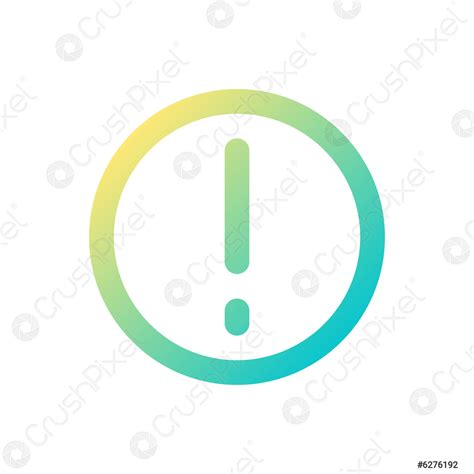 Warning Pixel Perfect Gradient Linear Ui Icon Stock Vector 6276192 Crushpixel