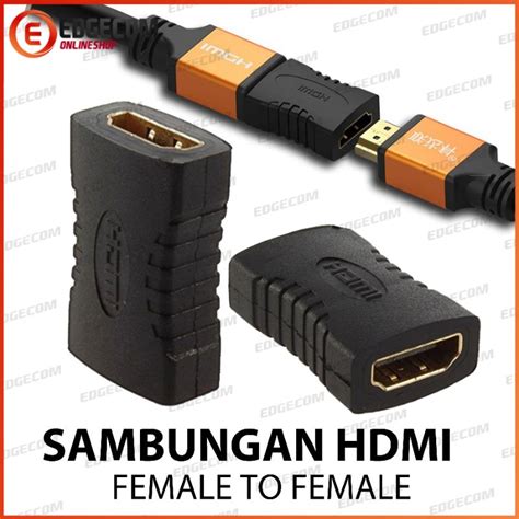 Jual Gender Konektor Sambungan Hdmi Female To Female Adapter Shopee