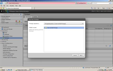 Assigning A Thinapp To Vmware View