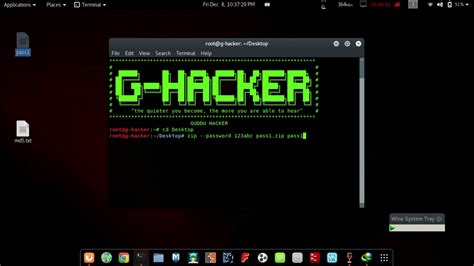 Kali Linux How To Create A Password Protected Zip File Youtube