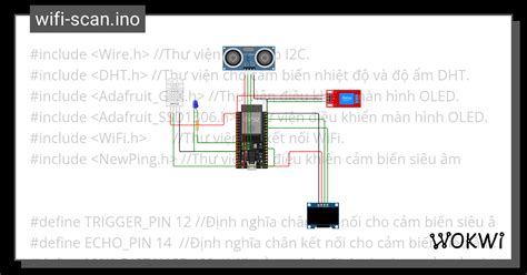 Thingspeak Nhiệt độ độ ẩm Khoảng Cách Quang Trở Oled Wokwi