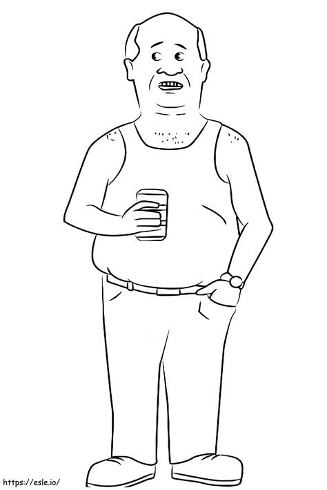 Bill Dauterive From King Of The Hill Coloring Page