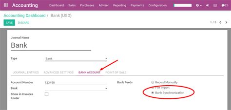 How To Synchronize Odoo With Your Bank Odoo Business 0 1 Documentation