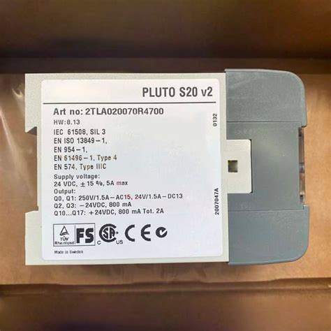 Abb Pluto S20 V2 Safety Controller 24v Rabwellplc