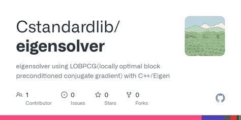 github cstandardlib eigensolver eigensolver using lobpcg locally