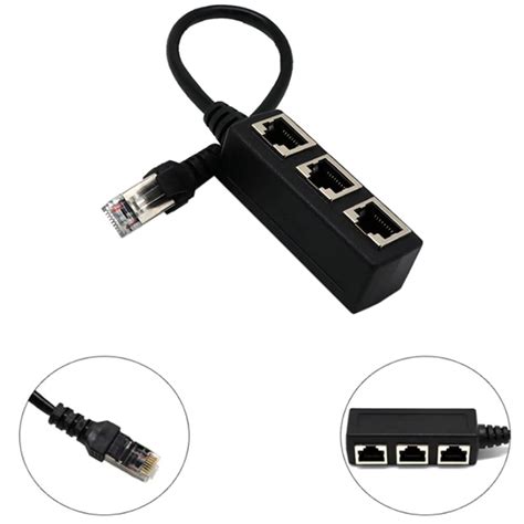 Gezezuee Rj45 Ethernet Cable Splitter Network India Ubuy