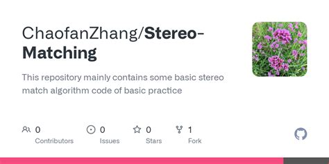 GitHub ChaofanZhang Stereo Matching This Repository Mainly Contains Some Basic Stereo Match