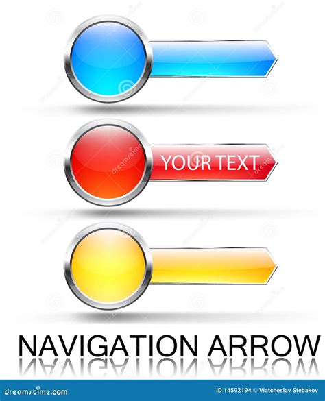 Colorful Navigation Arrows Stock Vector Illustration Of Financial 14592194