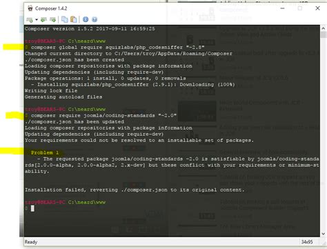 Cant Install Coding Standards Per Readme · Issue 215 · Joomlacoding Standards · Github