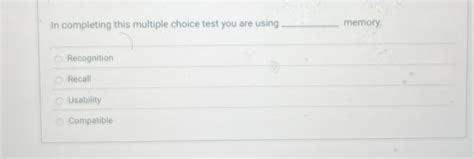 solved in completing this multiple choice test you are using