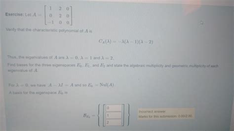 Solved Theorem The Eigenvalues Of A Triangular N X N Matrix
