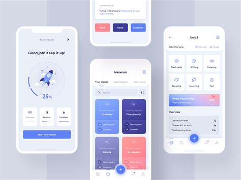 Improve Your Learning Process 📚 Mobile App Design Educational Apps
