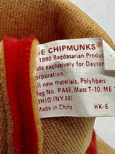 Vintage Alvin The Chipmunks Plush Puppet Or Putter Cover 1990