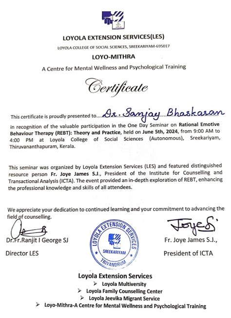 Drsanjay Bhaskaran Phd On Linkedin Rebt Workshop