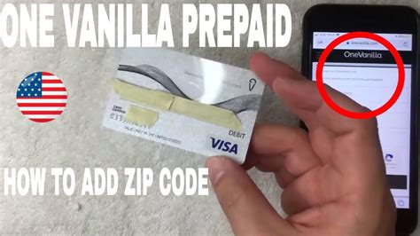 How To Add Zip Code To One Vanilla Prepaid Visa Card 🔴 Youtube