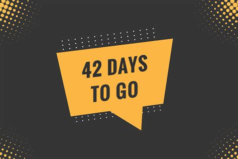 42 Days To Go Countdown Template 42 Day Countdown Left Days Banner