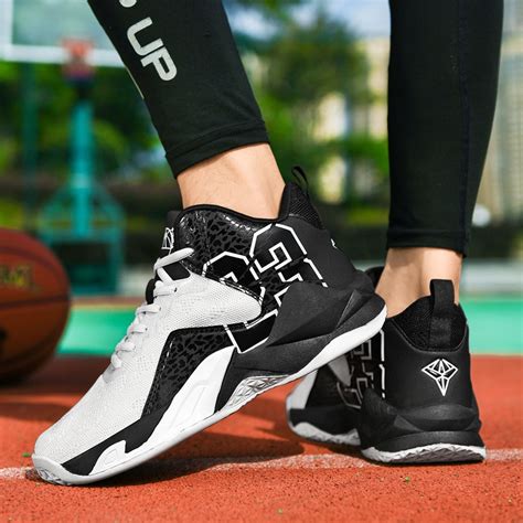 Men Basketball Shoes Breathable Couple Basketball Sports Shoes High Top
