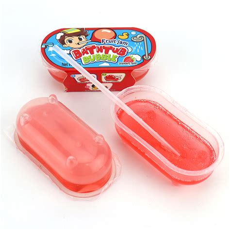 Supply Diy Playing Blow Bubble Candy Bathtub Shape Fruity Liquid Syrup