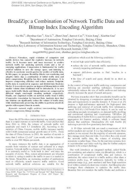 pdf breadzip a combination of network traffic data and bitmap index