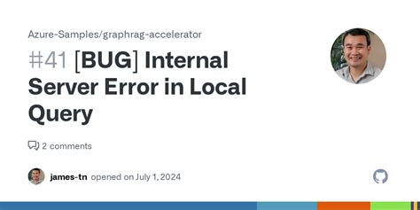 [bug] internal server error in local query · issue 41 · azure samples