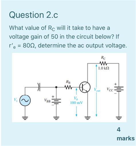 Solved Question A Determine IB Ic IE VBE Vce And Vce Chegg