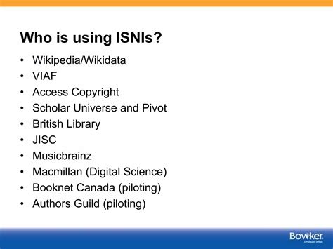 The International Standard Name Identifier Isni A Close Look With