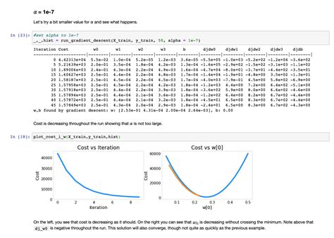 C1 W2 Lab03 The Alpha That Results In Faster Convergence Supervised Ml Regression And